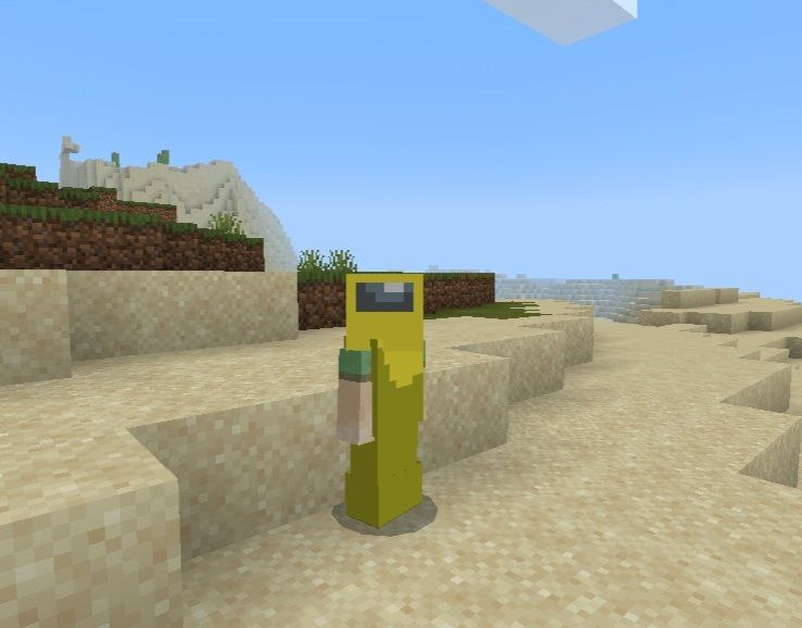 Download Among Us Texture Pack for Minecraft PE: new images for Steve