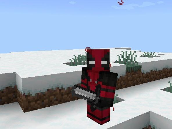 Download Deadpool Mod for Minecraft PE: become a cool hero