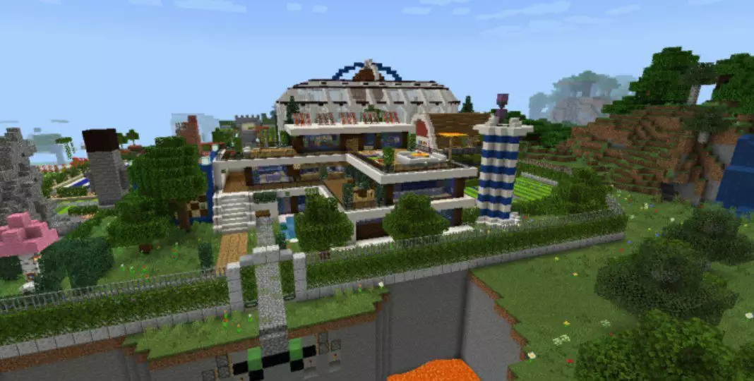 Download Redstone House Map for Minecraft PE: fully mechanized