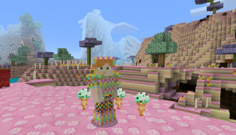 Download Candy Texture Pack for Minecraft PE: sweet journey