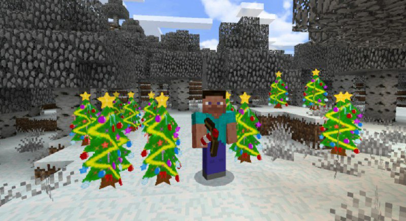 Download Christmas Texture Pack for Minecraft PE: holiday atmosphere