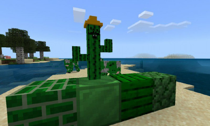 Download Cactus Armor And Sword Mod For Minecraft Pe Green World