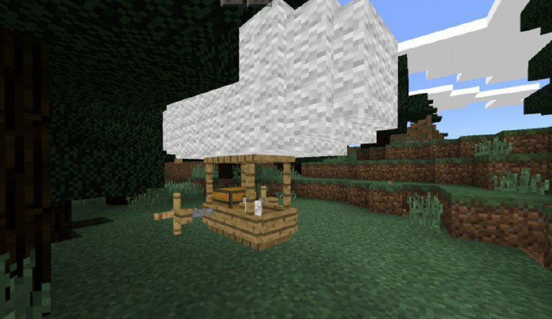 Download Airship Mod for Minecraft PE: traveling at altitude