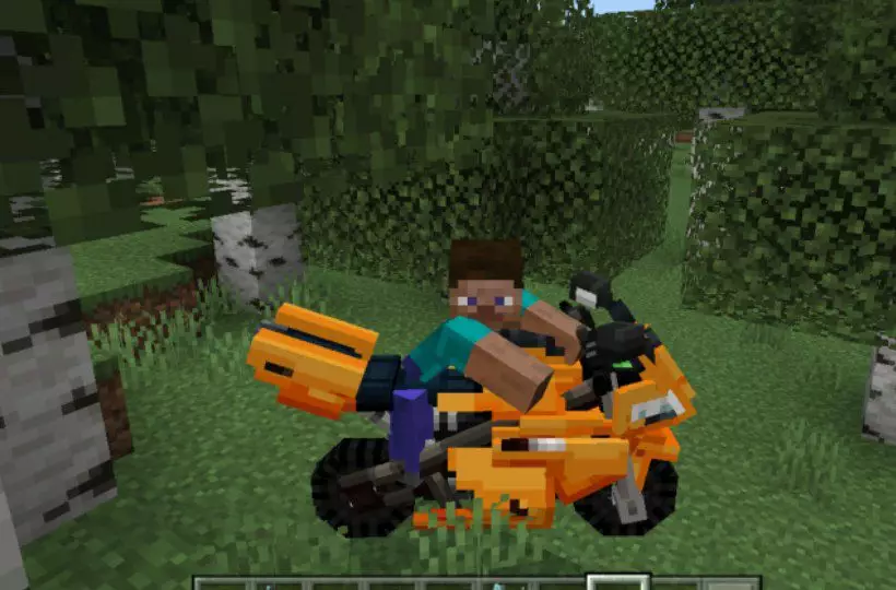 Download Motorbikes Mod for Minecraft PE: maneuverability and speed