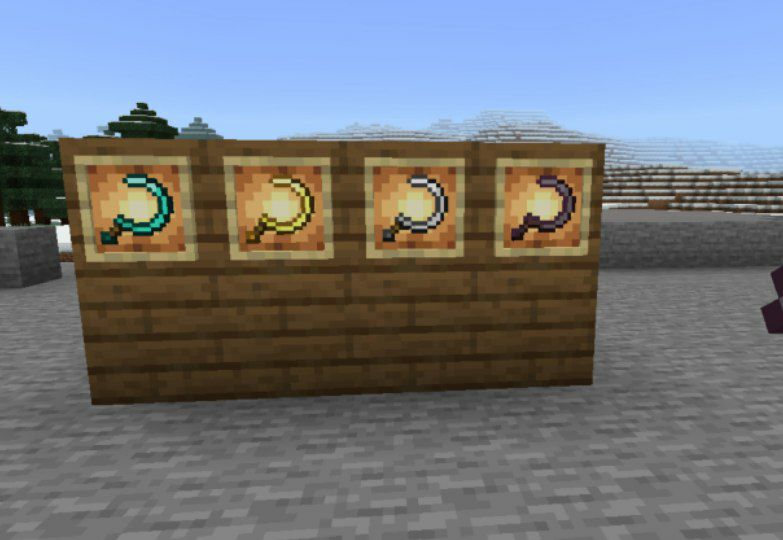 Download Sickles Mod for Minecraft PE: a unique tool