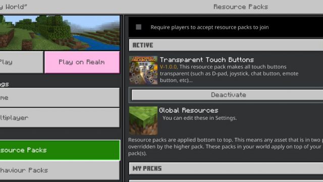 Download Transparent Buttons Texture Pack for Minecraft PE: Transparent ...