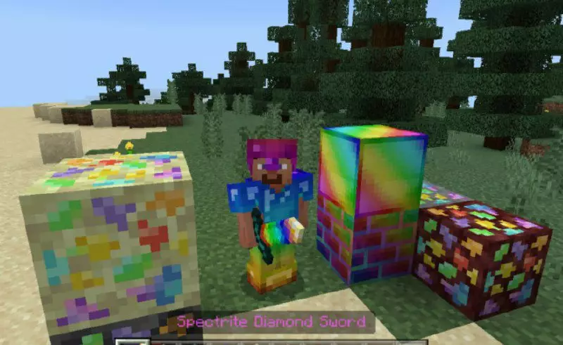 Download Rainbow Items Mod for Minecraft PE: Rainbow Items Mod for Minecraft Bedrock Edition