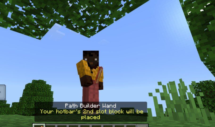 Download Path Builder Wand Mod for Minecraft PE: Path Builder Wand Mod for Minecraft Bedrock Edition