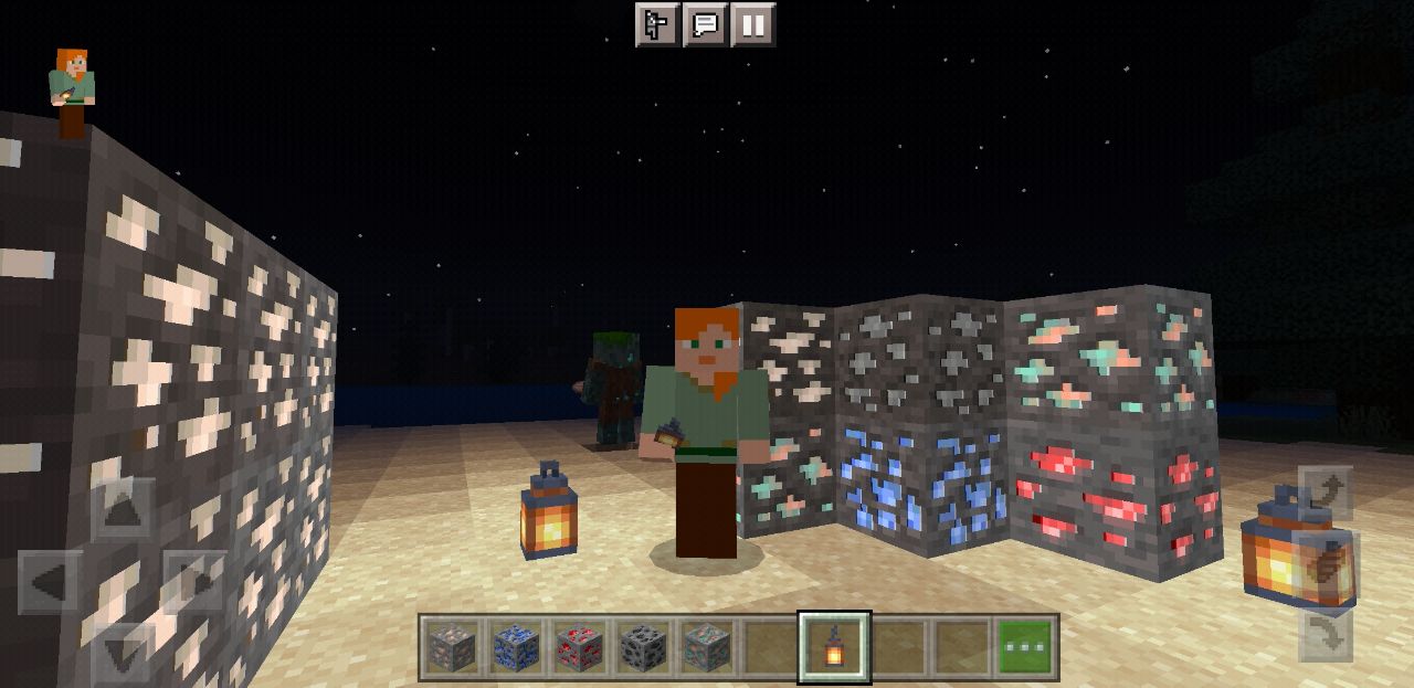 Download Glowing Ores Texture Pack for Minecraft Bedrock Edition