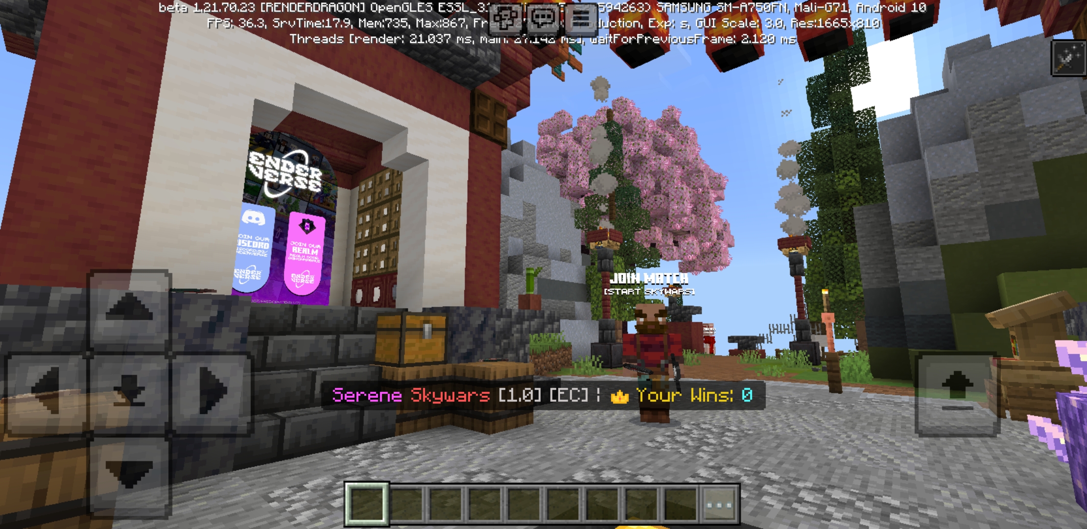 Download Serene Skywars Map for Minecraft Bedrock Edition