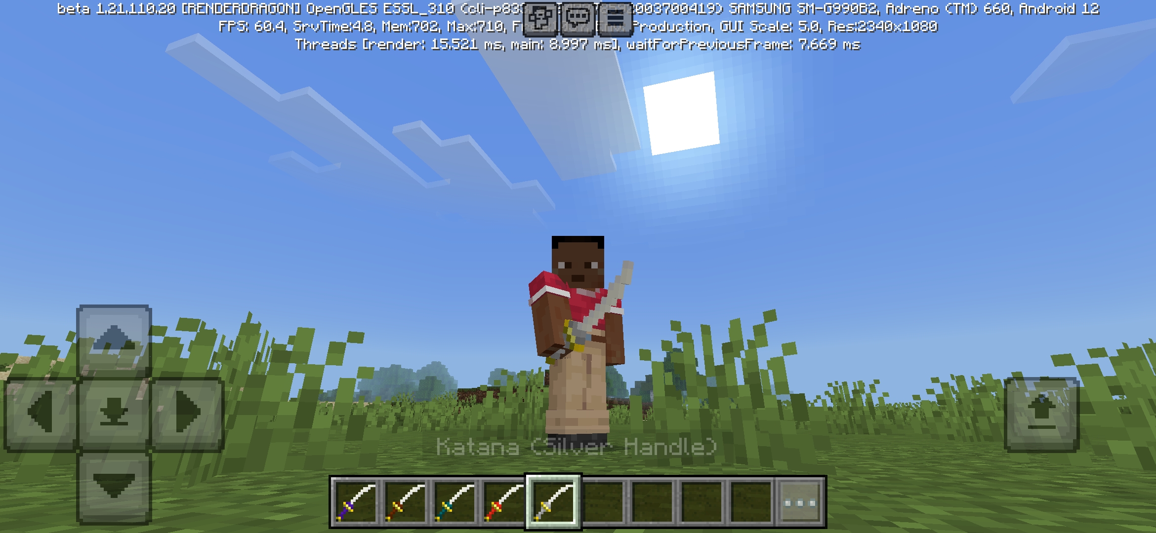 Download Katanas Mod for Minecraft Bedrock Edition