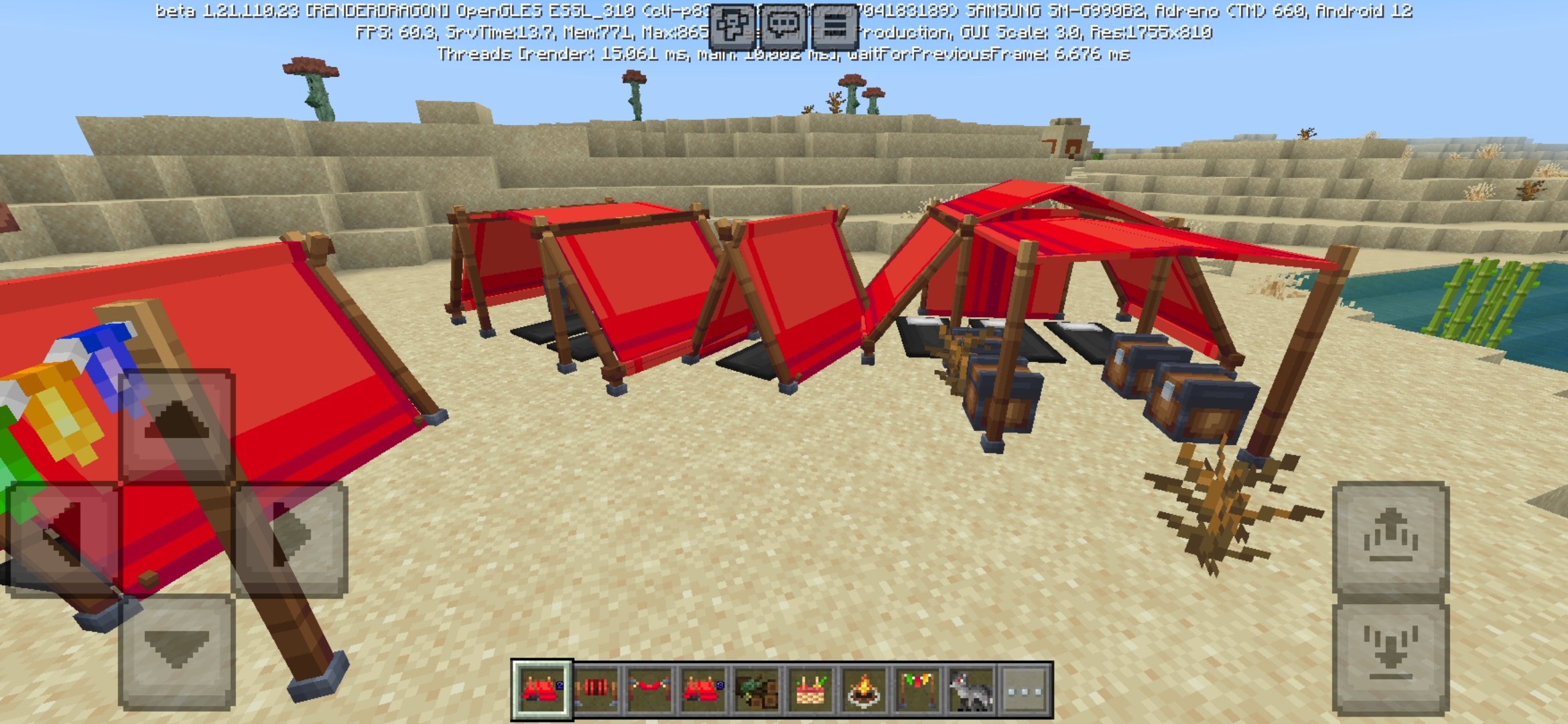 Download Tent Mod for Minecraft Bedrock Edition