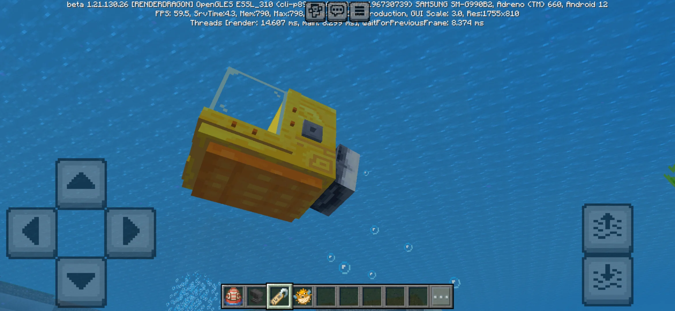 Download Submarine Texture Pack for Minecraft Bedrock Edition