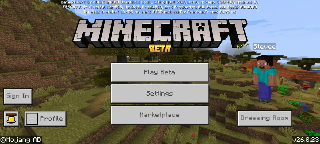 Download Minecraft 26.0.23 (1.26.0.23) Preview/Beta APK for Android